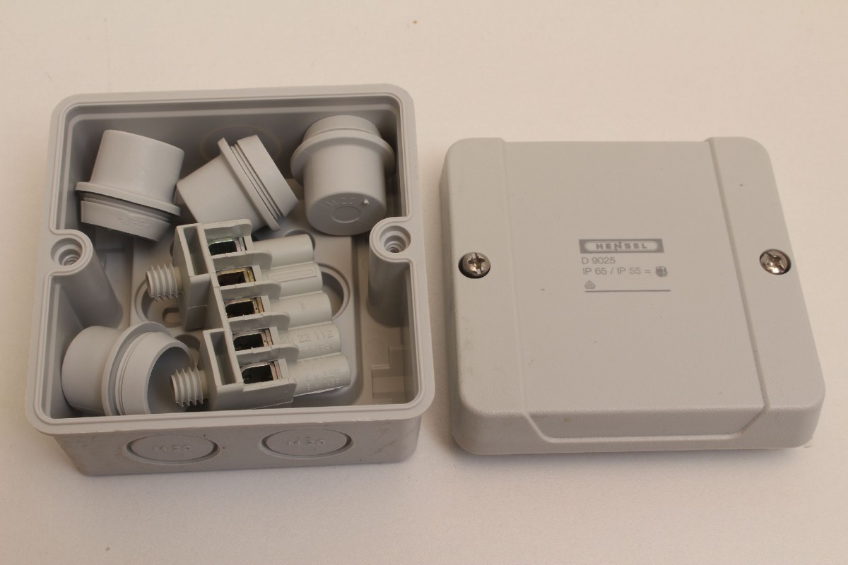 Verteilerdose Verteilerkasten Abzweigdose Hensel D9025 IP65/55 M20 | eBay